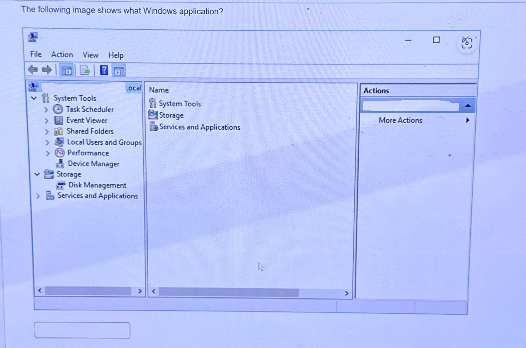 Solved The following image shows what Windows application? | Chegg.com