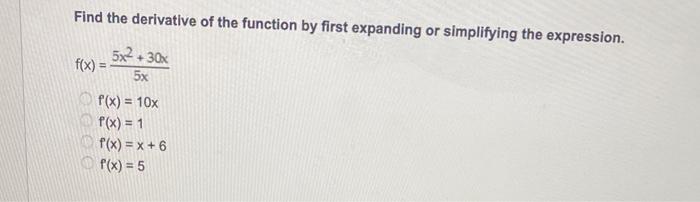 Solved Find the derivative of the function by first | Chegg.com