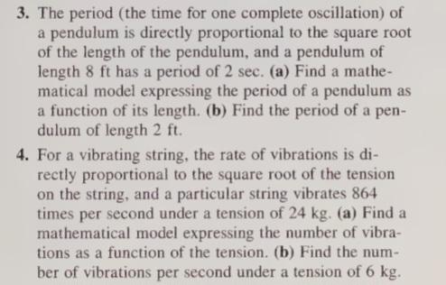 Solved The period (the time for one complete oscillation) | Chegg.com