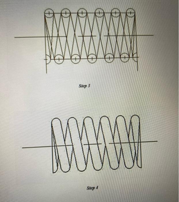 Solved DOUBLE LINE DRAWING OF A COMIRESSION SPITNG Given the | Chegg.com