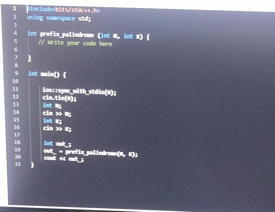 Solved Prefix palindromes End test A special palindrome is a | Chegg.com