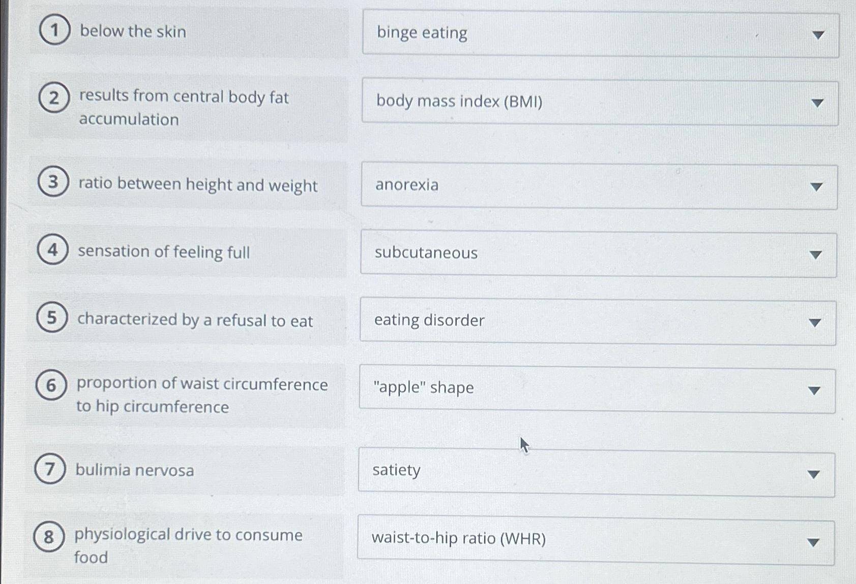 Solved below the skinresults from central body fat | Chegg.com