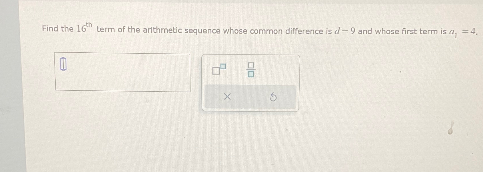 Solved Find the 16th ﻿term of the arithmetic sequence whose | Chegg.com