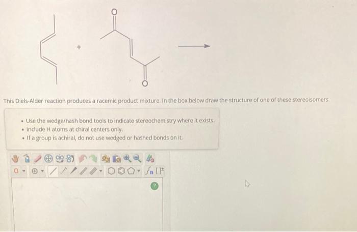 Solved his Diels-Alder reaction produces a racemic product | Chegg.com