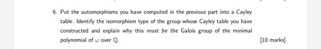 Solved 6. Put the automorphisms you have computed in the | Chegg.com