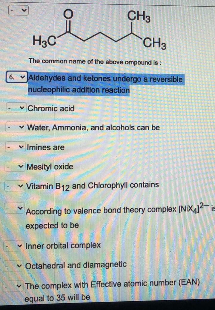 Solved CH3 ir H3C CH3 The common name of the above ompound | Chegg.com