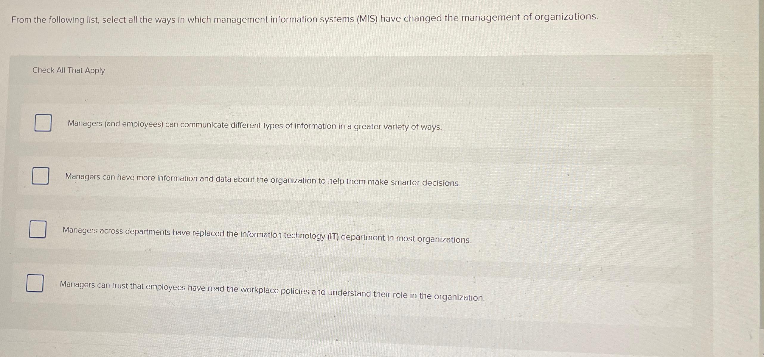 Solved From the following list, select all the ways in which | Chegg.com