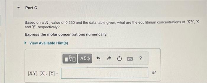 Solved Based on a Kc value of 0.230 and the initial | Chegg.com