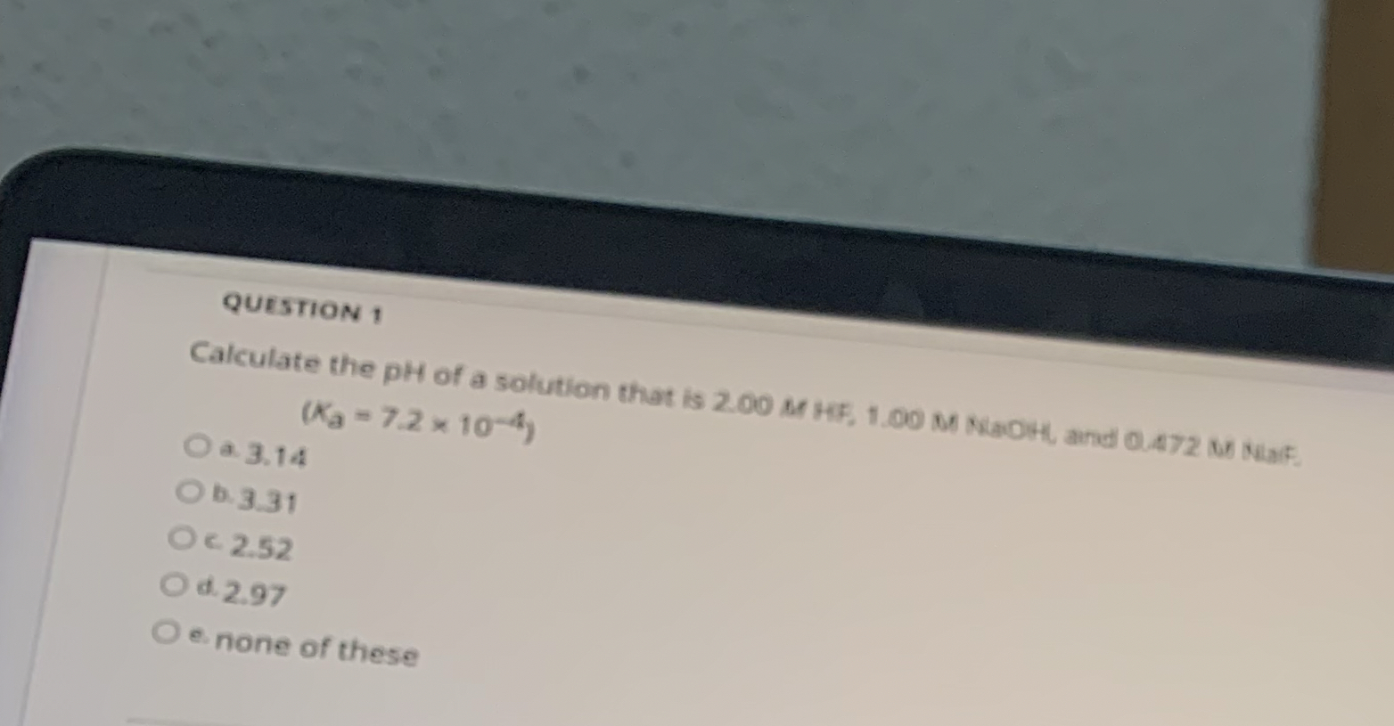 Solved QUESTION 1Calculate the plt of a solution that is | Chegg.com