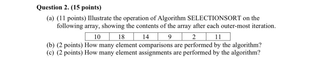 Solved (a) (11 ﻿points) ﻿Illustrate the operation of | Chegg.com