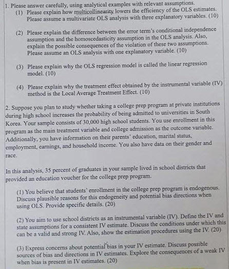 Solved Please answer carefully, using analytical examples | Chegg.com
