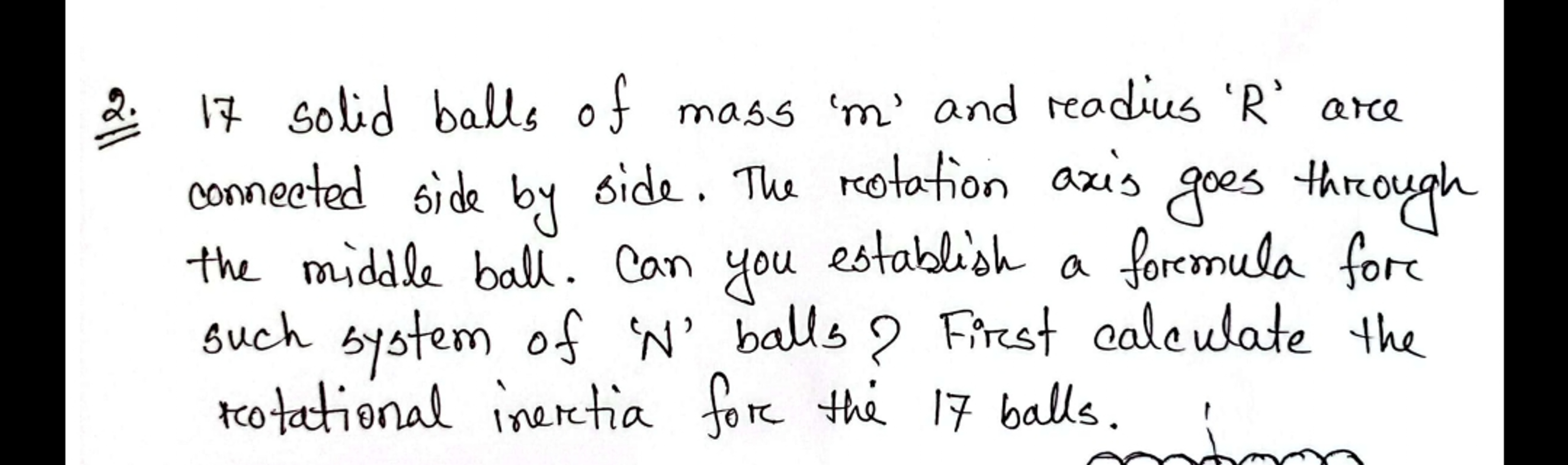 Solved 17 ﻿solid balls of mass ' m ' ﻿and readius ' R ' | Chegg.com
