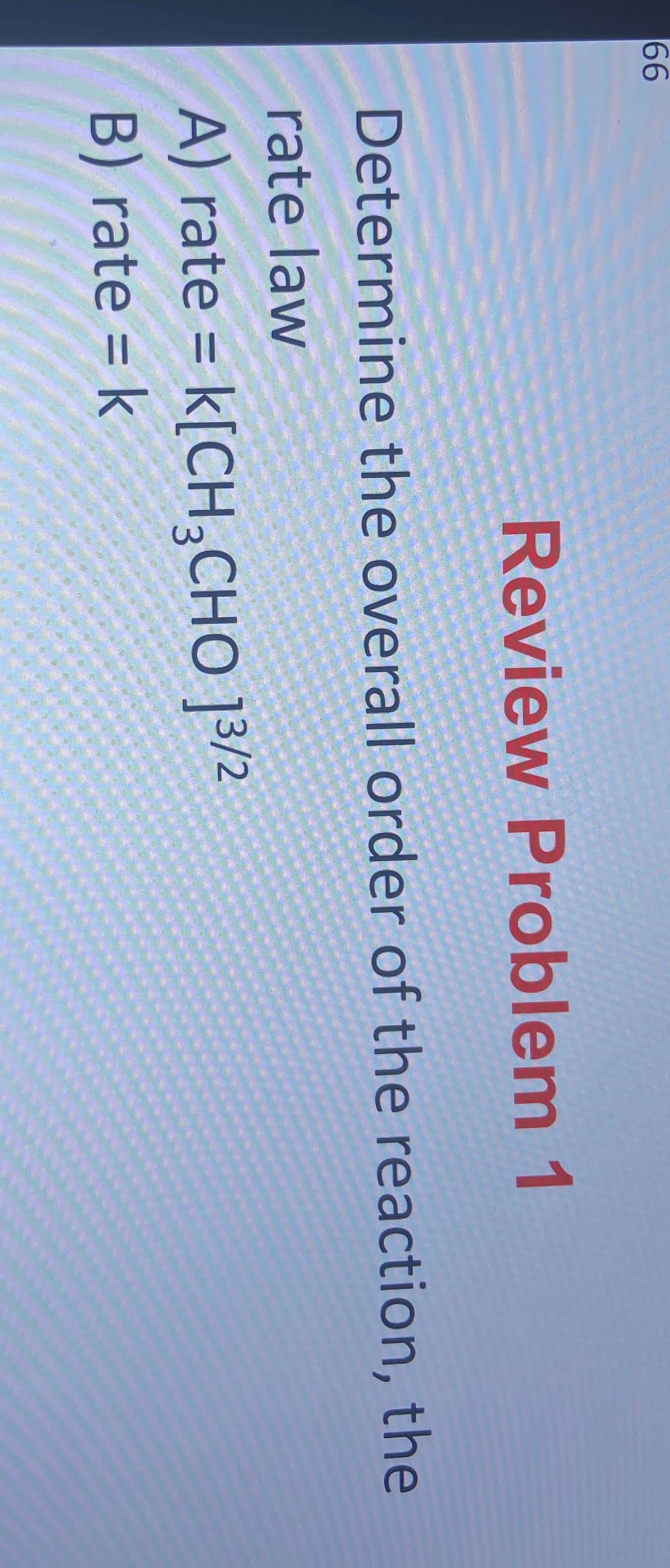 Solved Review Problem 1Determine the overall order of the | Chegg.com