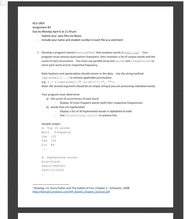 java assignments on collections