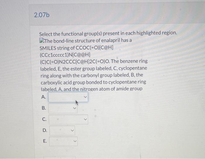 Solved Select the functional group(s) present in each | Chegg.com