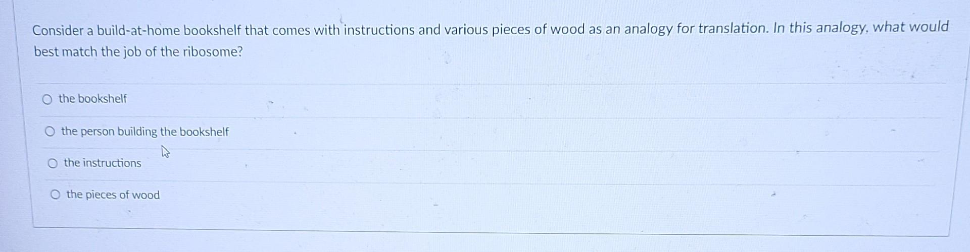 Solved Consider a build-at-home bookshelf that comes with | Chegg.com