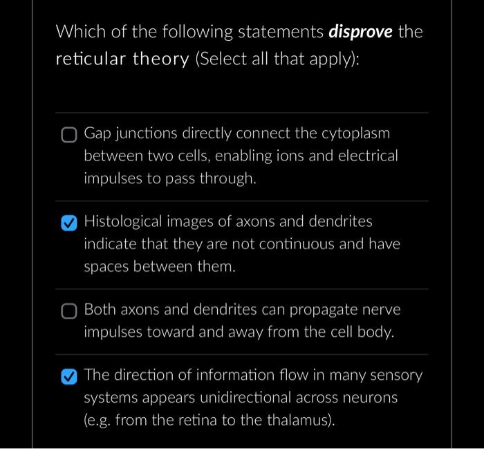 Solved Which of the following statements disprove the | Chegg.com