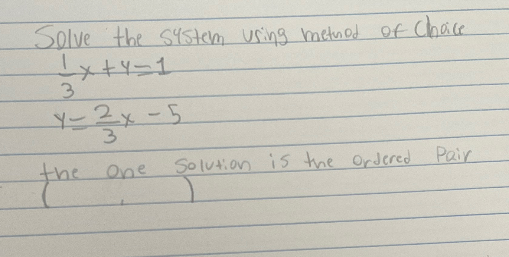Solved Solve the system using method of | Chegg.com