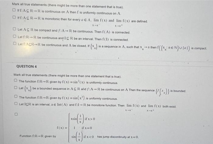 Solved Mark all true statements (there might be more than | Chegg.com