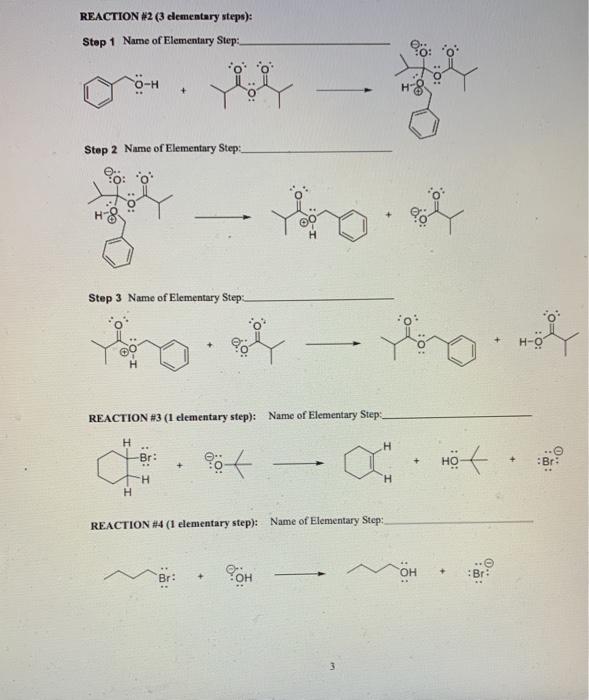 Solved . 3. Drawing Reaction Mechanism Arrows. For the | Chegg.com