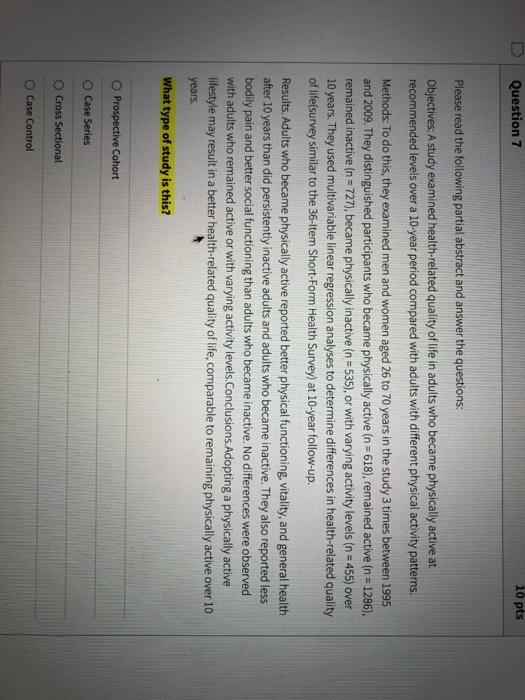 Solved Question 7 10 pts Please read the following partial | Chegg.com