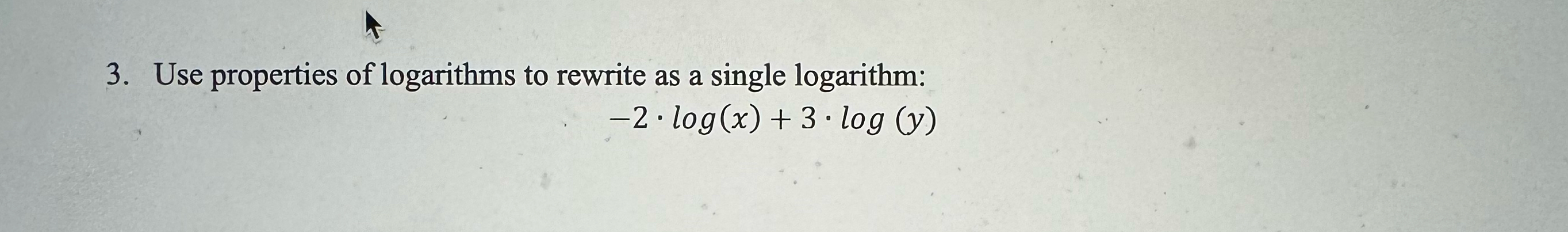 Solved Use properties of logarithms to rewrite as a single | Chegg.com