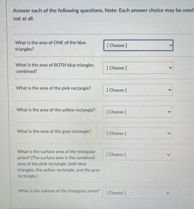 Solved Consider the triangular prism represented by the net | Chegg.com