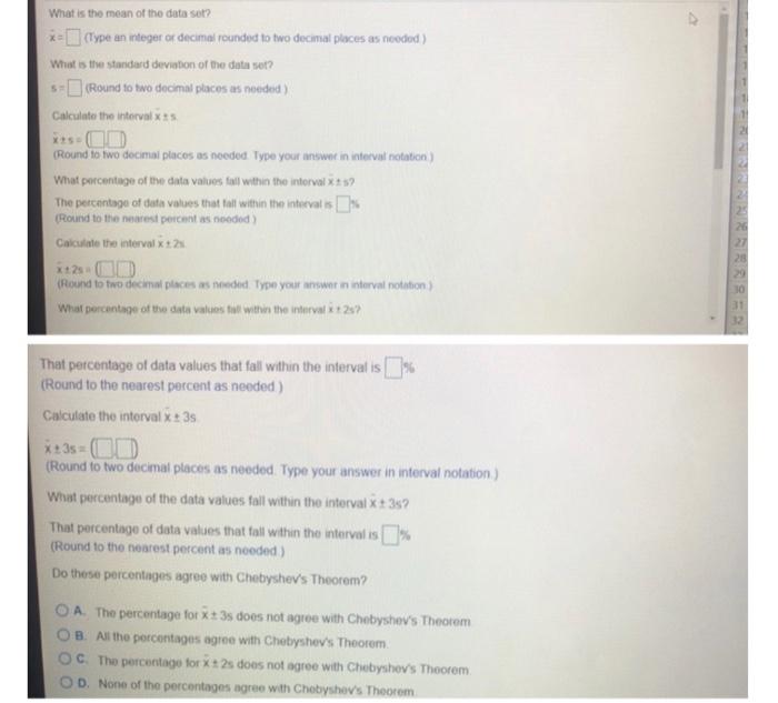 Solved The following data represent the number of touchdown | Chegg.com