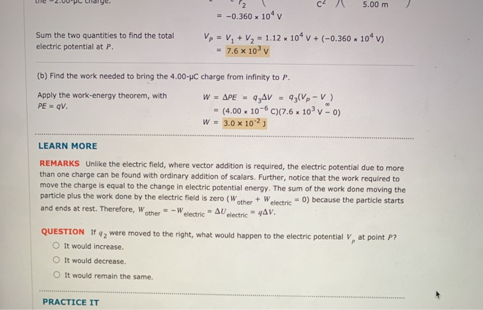 Solved EXAMPLE 16.4 Finding the Electric Potential GOAL | Chegg.com
