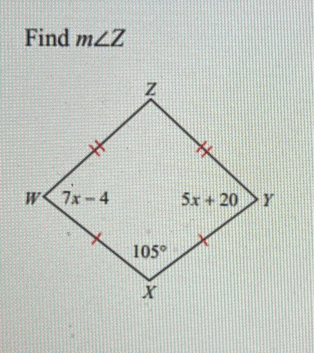 Solved Find m∠Z | Chegg.com