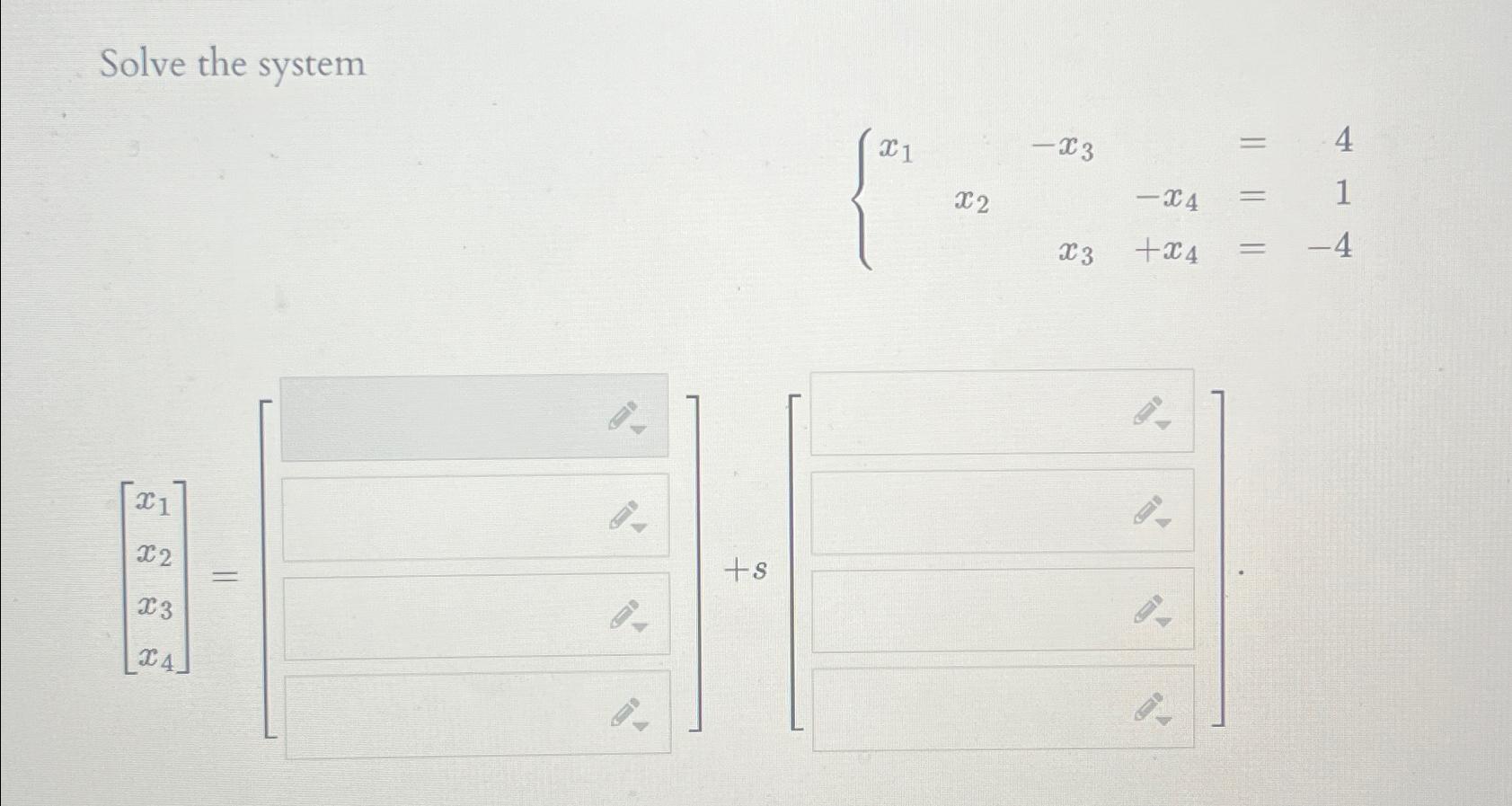 Solved Solve the system | Chegg.com
