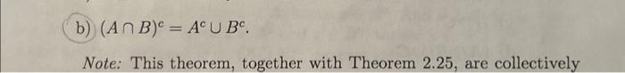 Solved Suppose A and B are sets within some universal set U. | Chegg.com