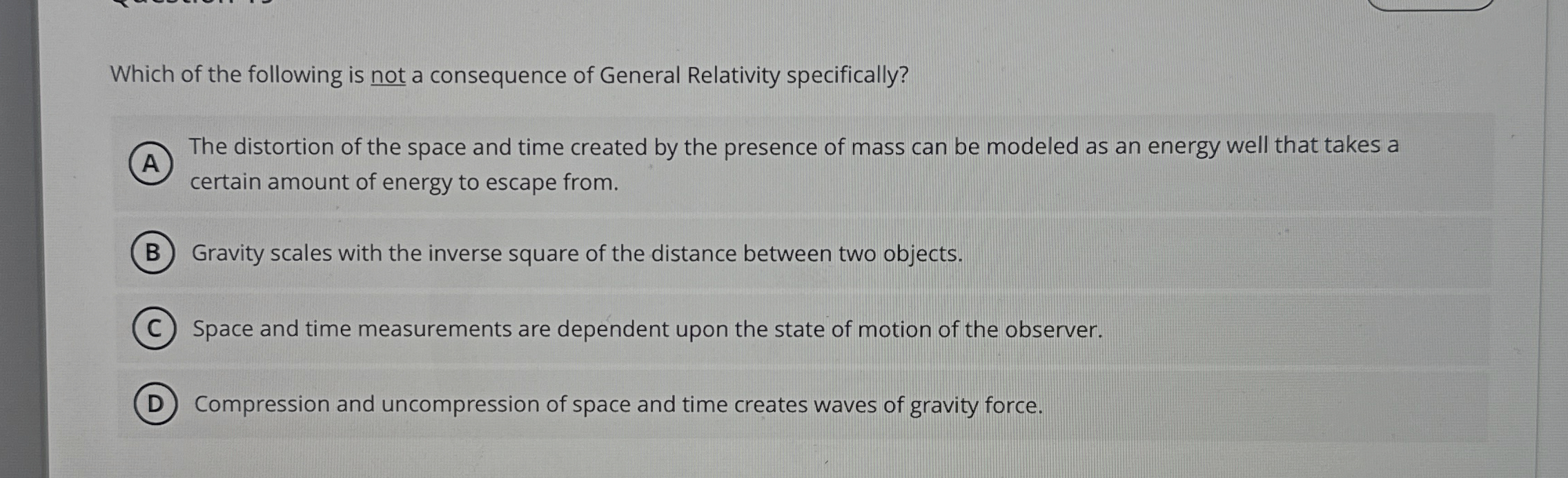Solved Which of the following is not a consequence of | Chegg.com