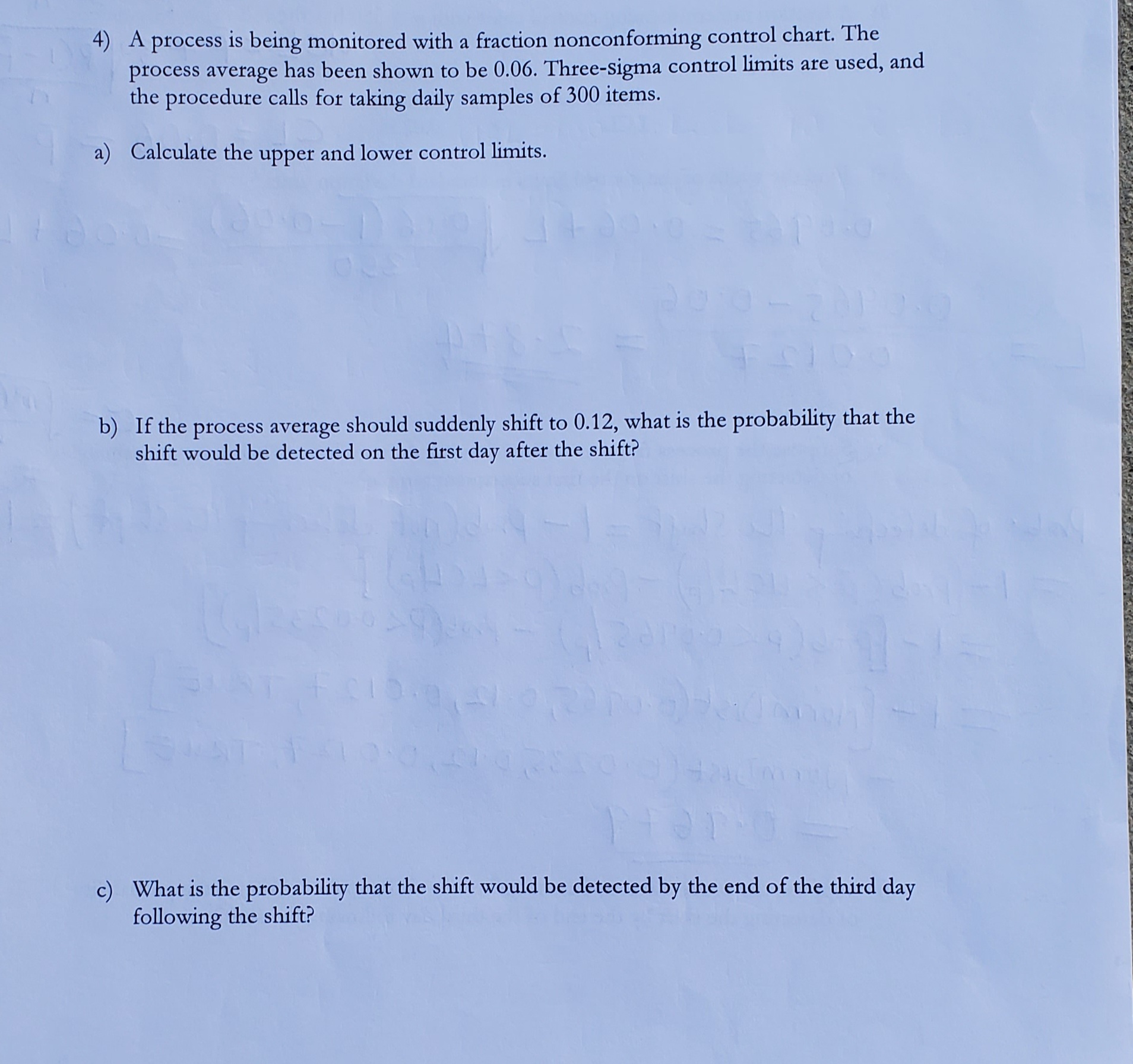 Solved A process is being monitored with a fraction | Chegg.com