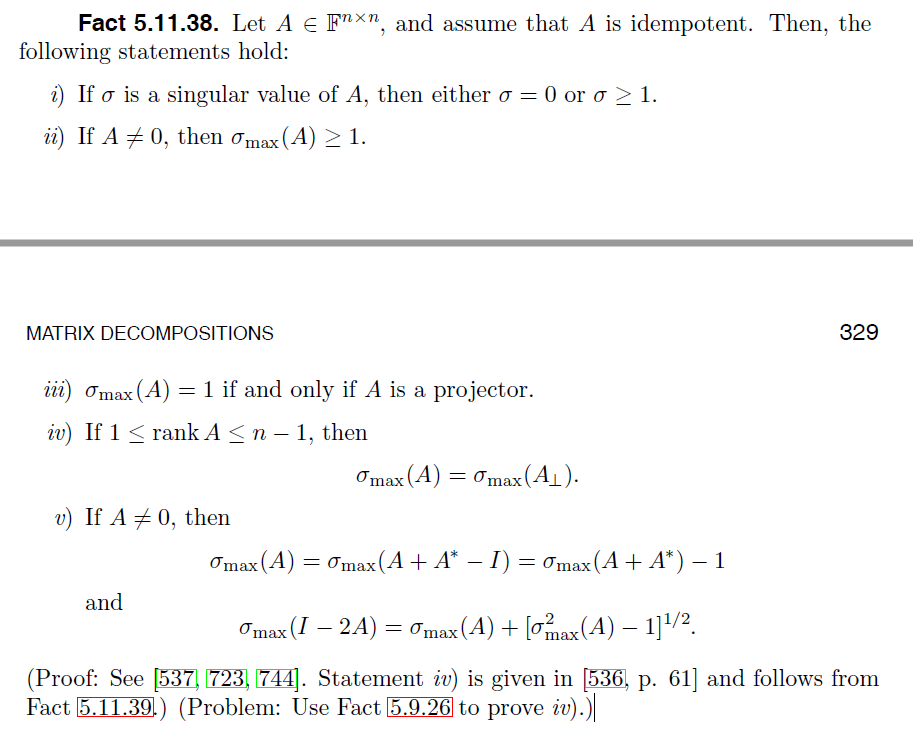 Fact 5.11.38. Let A∈Fn×n, and assume that A is | Chegg.com