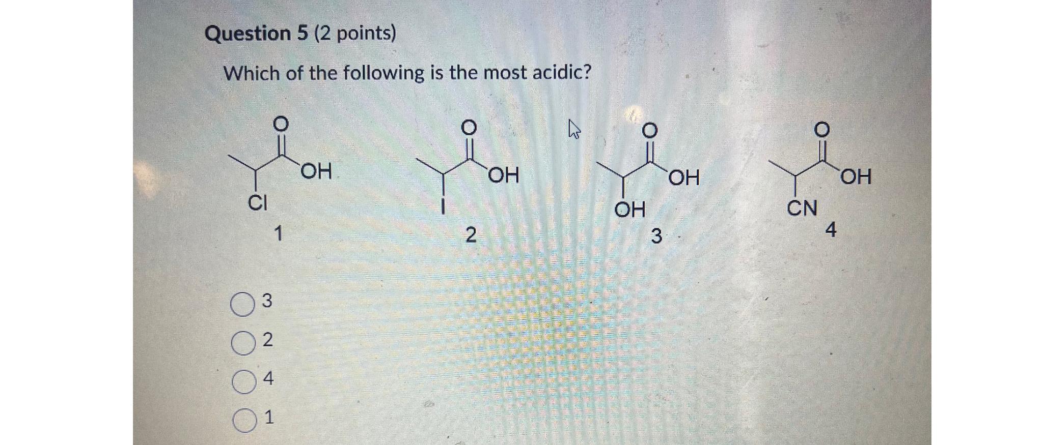 Solved Question 5 (2 ﻿points)Which of the following is the | Chegg.com