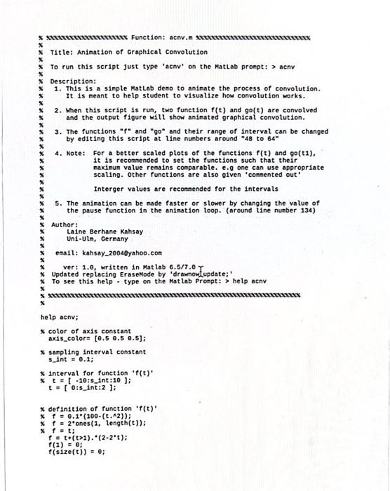 Solved x * Title: Animation of Graphical Convolution x * To | Chegg.com