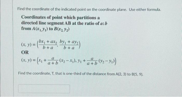 Find the coordinate of the indicated point on the | Chegg.com