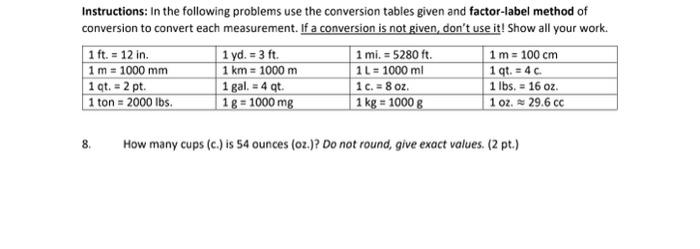 Solved Instructions: In the following problems use the | Chegg.com