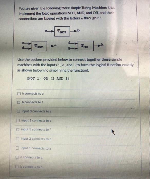 Solved You are given the following three simple Turing | Chegg.com