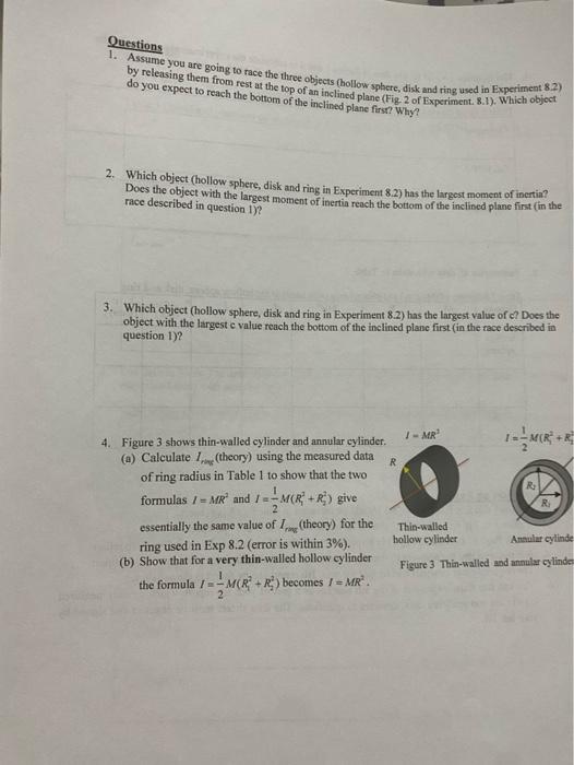 Provided data for Exp 8 and instructions for data | Chegg.com
