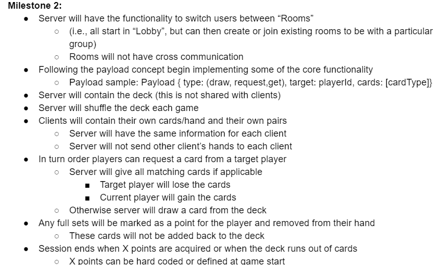 Solved Implment Java Code for Go Fish - ﻿Milestone | Chegg.com
