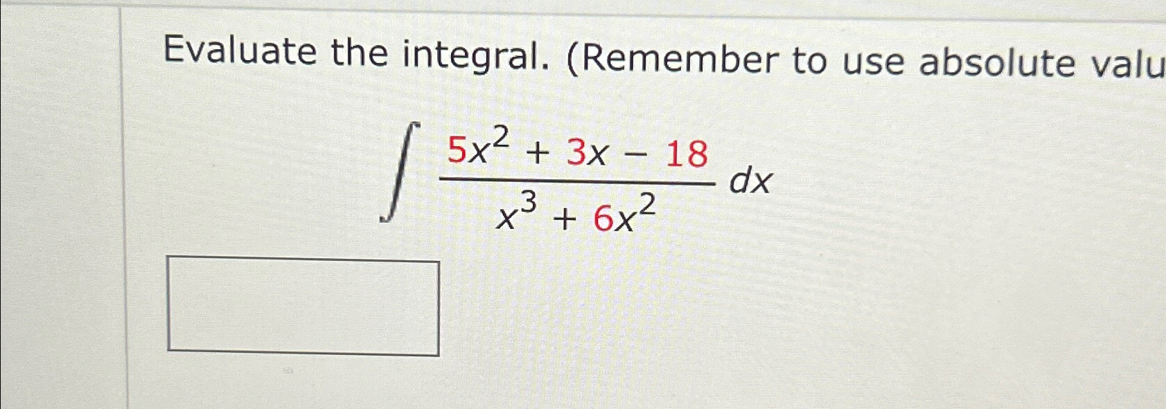 Solved Evaluate the integral. (Remember to use absolute | Chegg.com