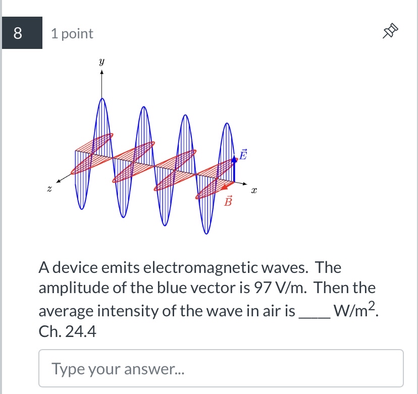 Solved 81 ﻿pointA device emits electromagnetic waves. The | Chegg.com