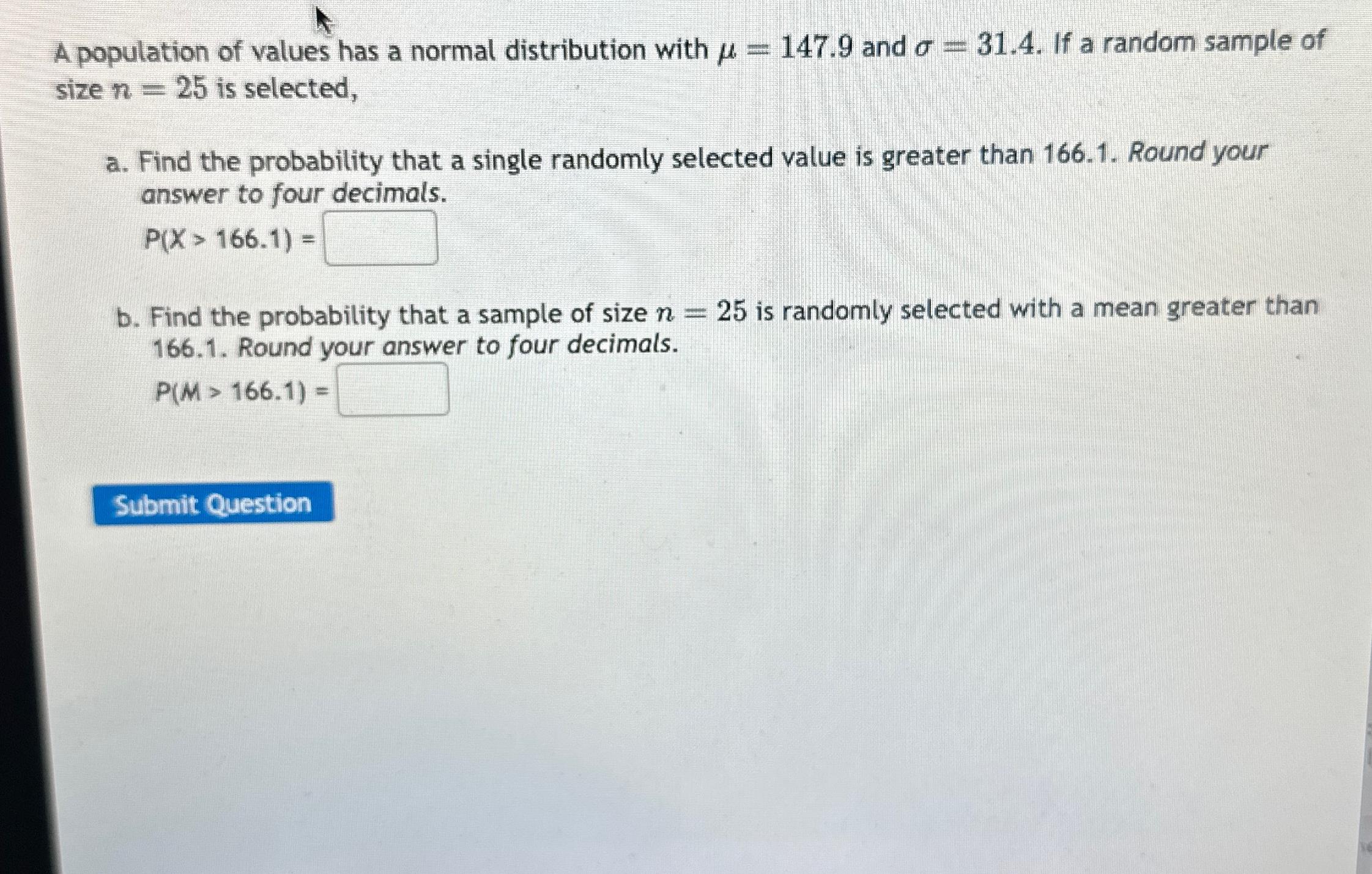 Solved A population of values has a normal distribution with | Chegg.com