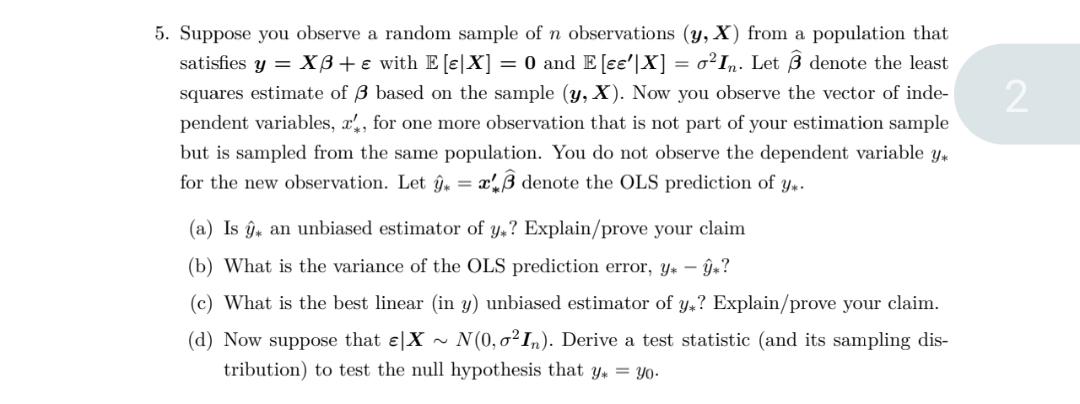 Suppose you observe a random sample of n | Chegg.com
