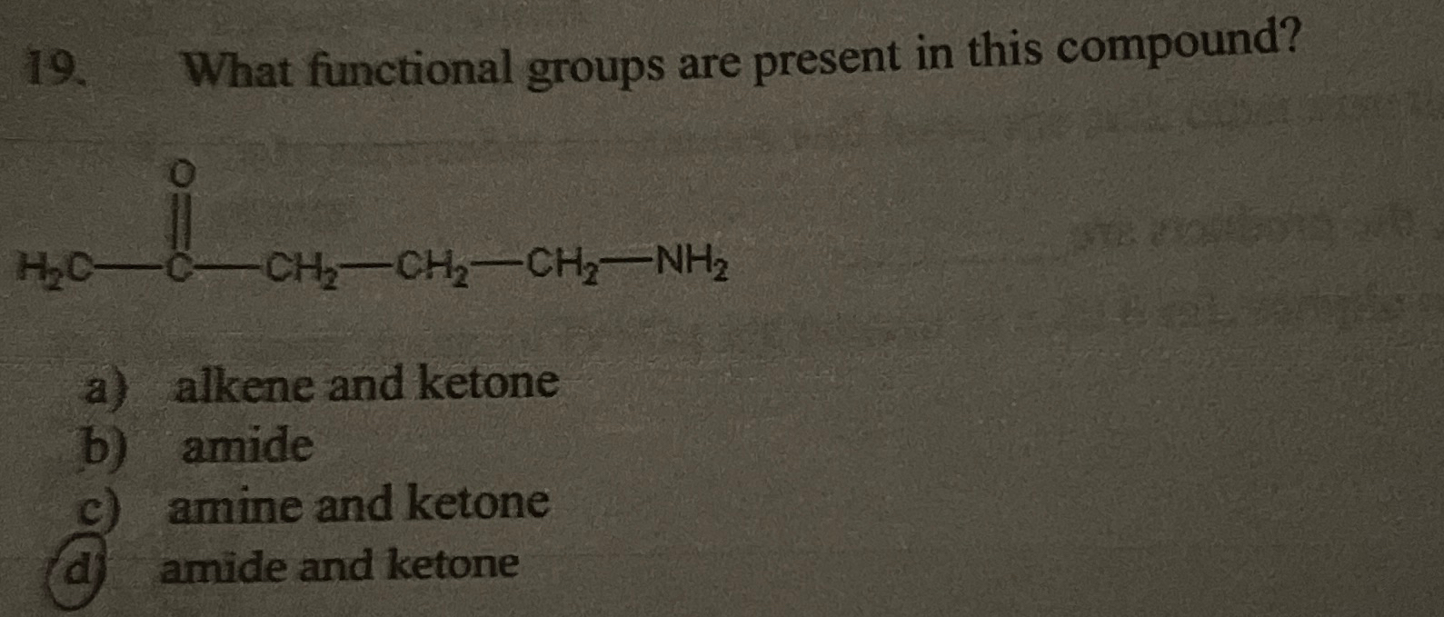Solved What functional groups are present in this | Chegg.com