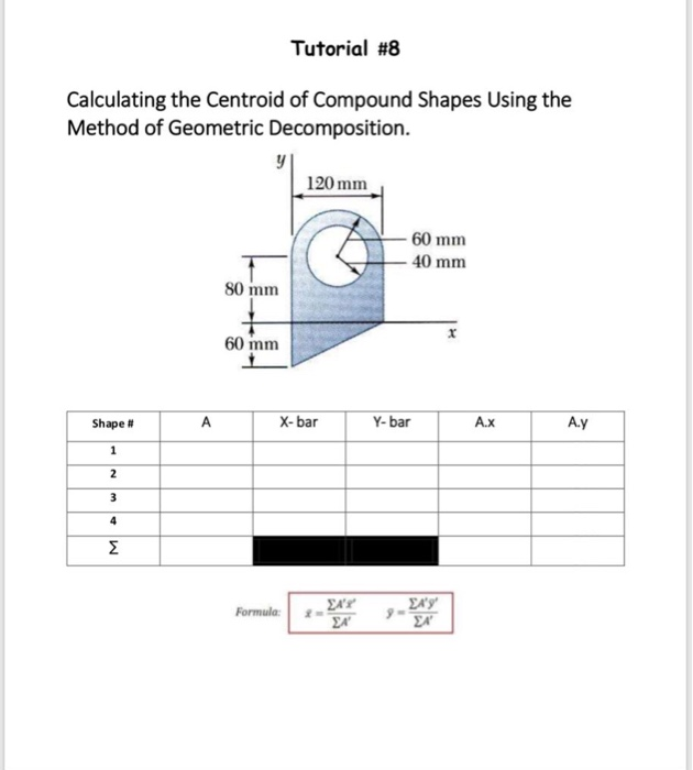 Solved Tutorial #8 Calculating the Centroid of Compound | Chegg.com