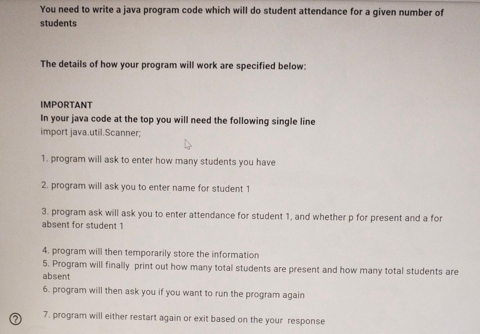 Solved You Need To Write A Java Program Code Which Will Do 7213