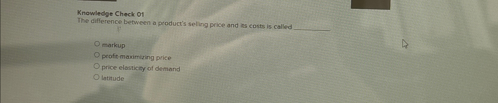 Solved Knowledge Check 01The difference between a product's | Chegg.com